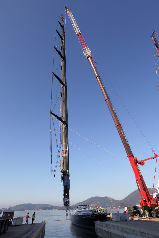 Future Fibres' Giant Carbon Mast Will Carry Largest Sail Ever Made