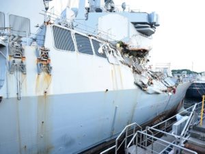 Dry Dock Photos Show Extent of Damage to USS Fitzgerald