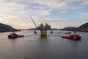 Photos: Aasta Hansteen Spar Tow-Away from Stord, Norway