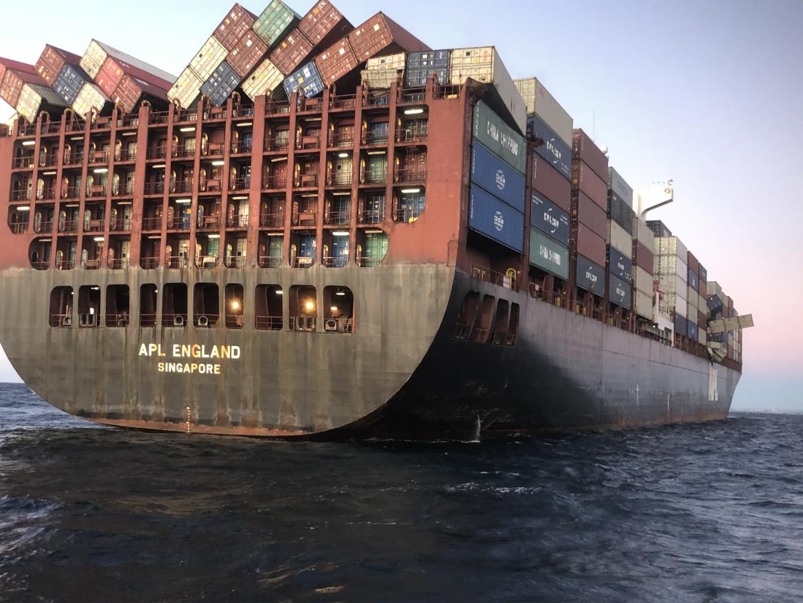 APL Containership Loses Containers Off Australia