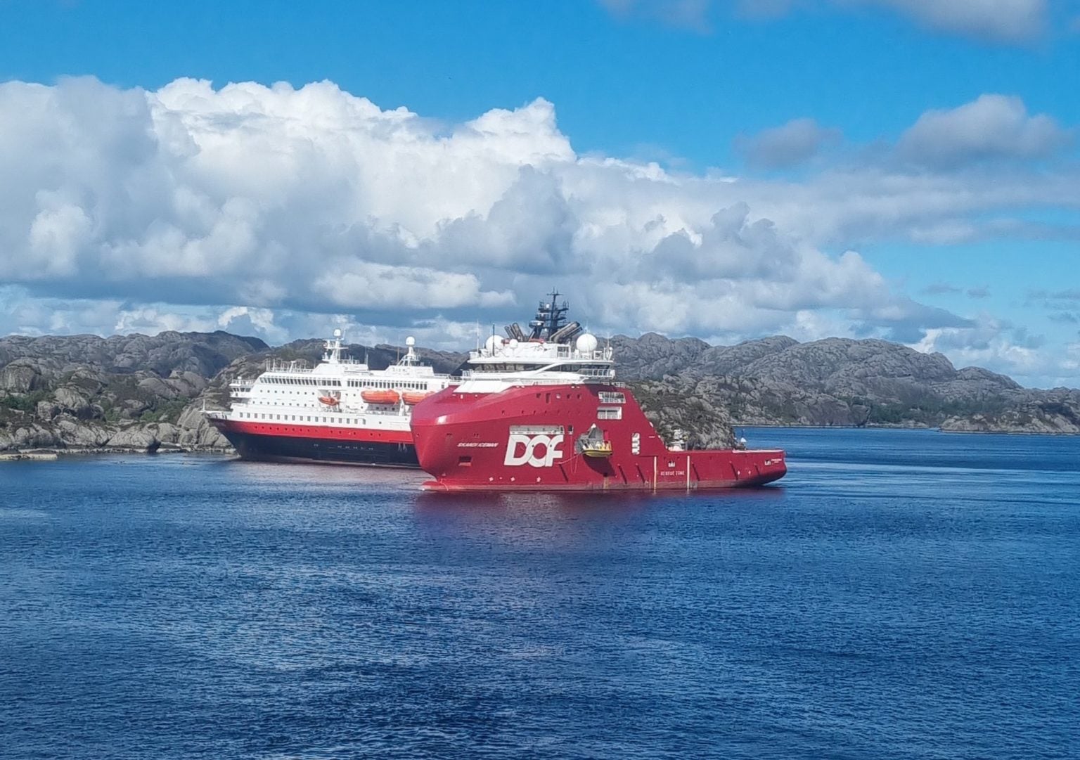 Expedition Cruise Ship Grounds in Norway During Shipyard Return
