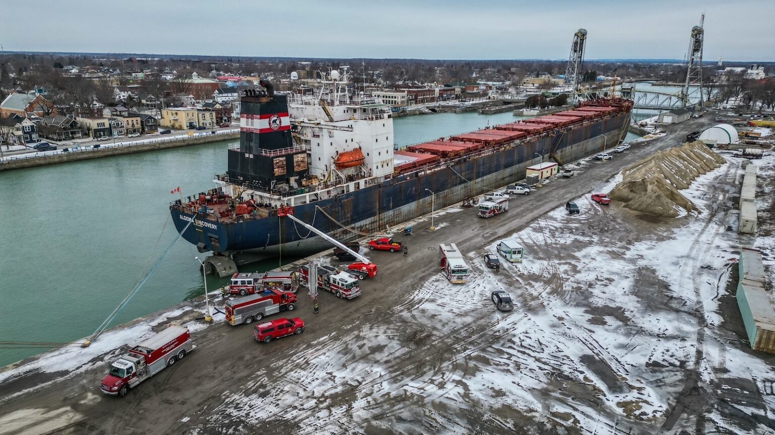 Engine Room Fire on 'Algoma Discovery' in Winter Lay-Up