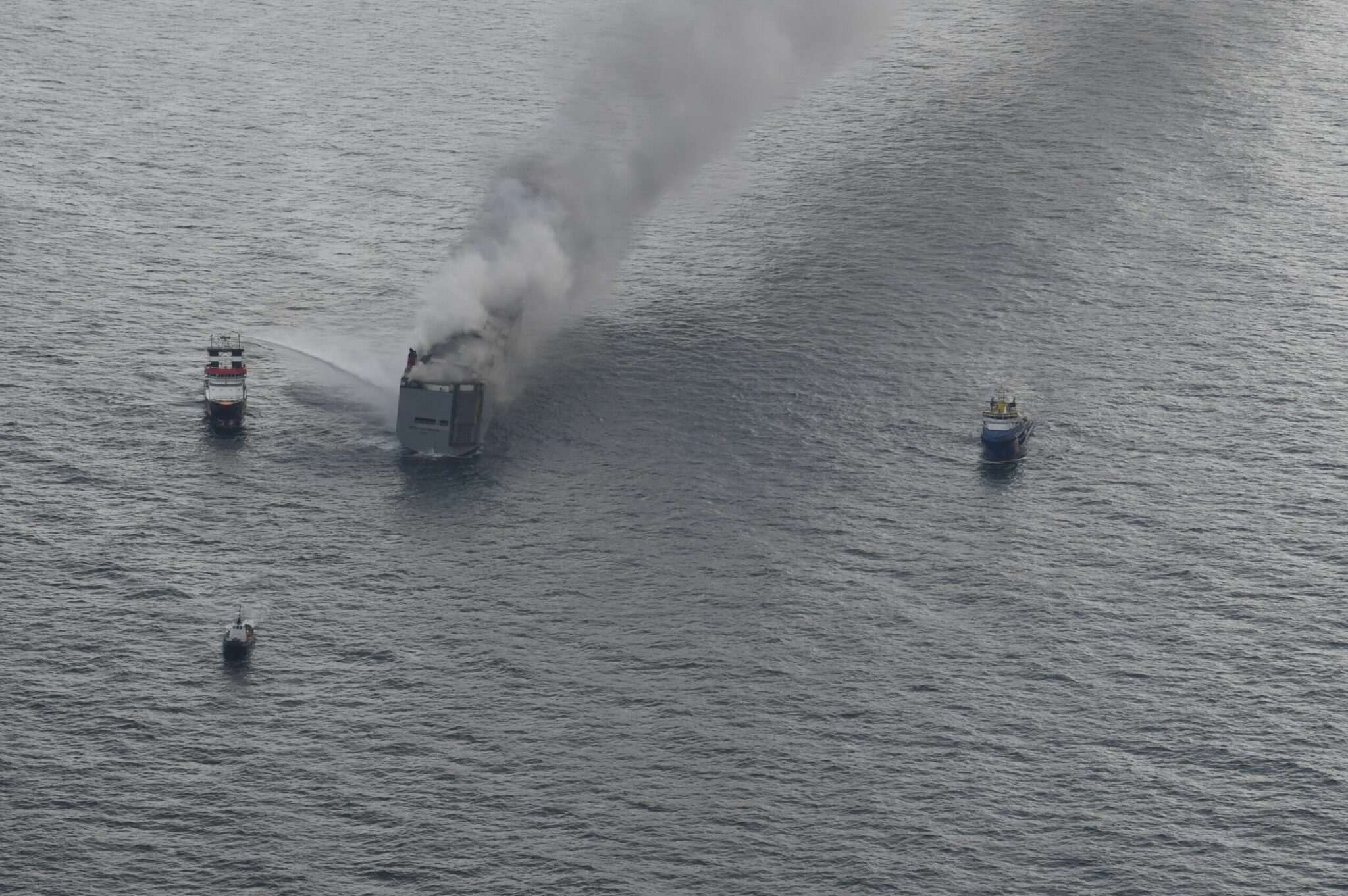 One Dead as Major Fire Rips Through Car Carrier in North Sea