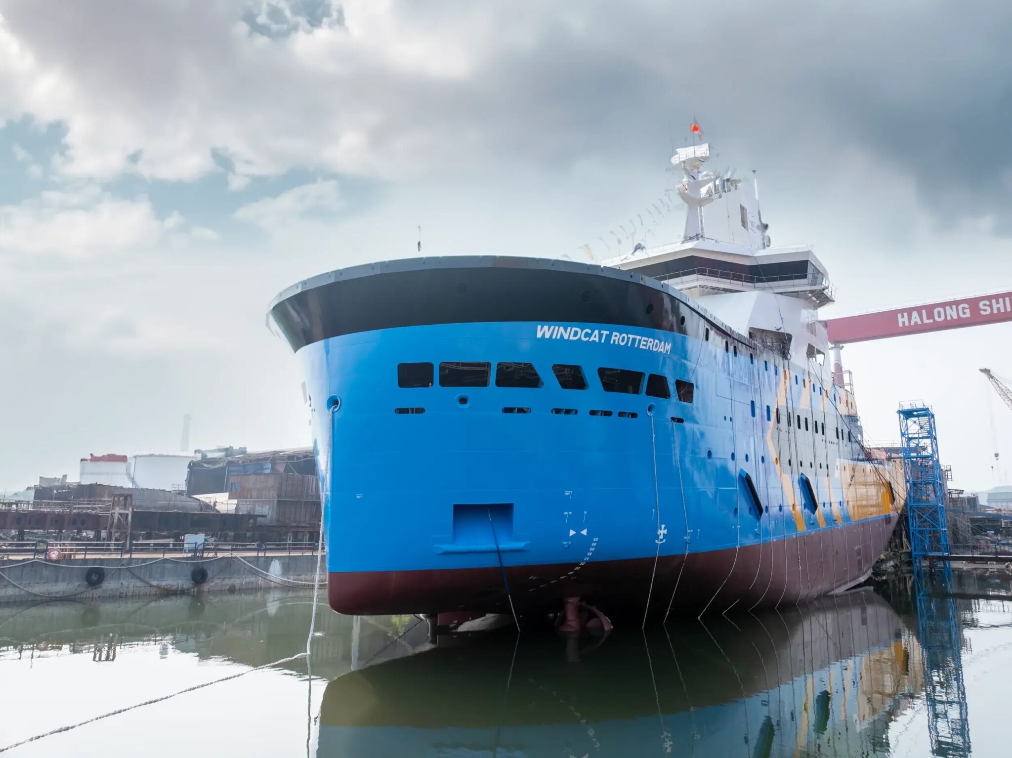 Photos: Groundbreaking Hydrogen-Ready Offshore Wind Support Vessel Launched