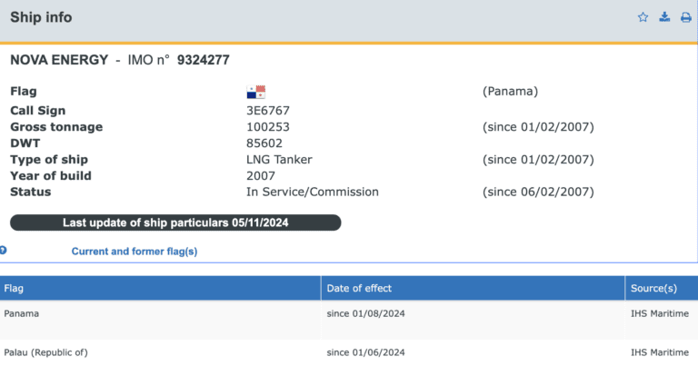 Further Challenges Ahead for Russia’s LNG ‘Shadow Fleet’ as Panama Cancels Vessel Registrations